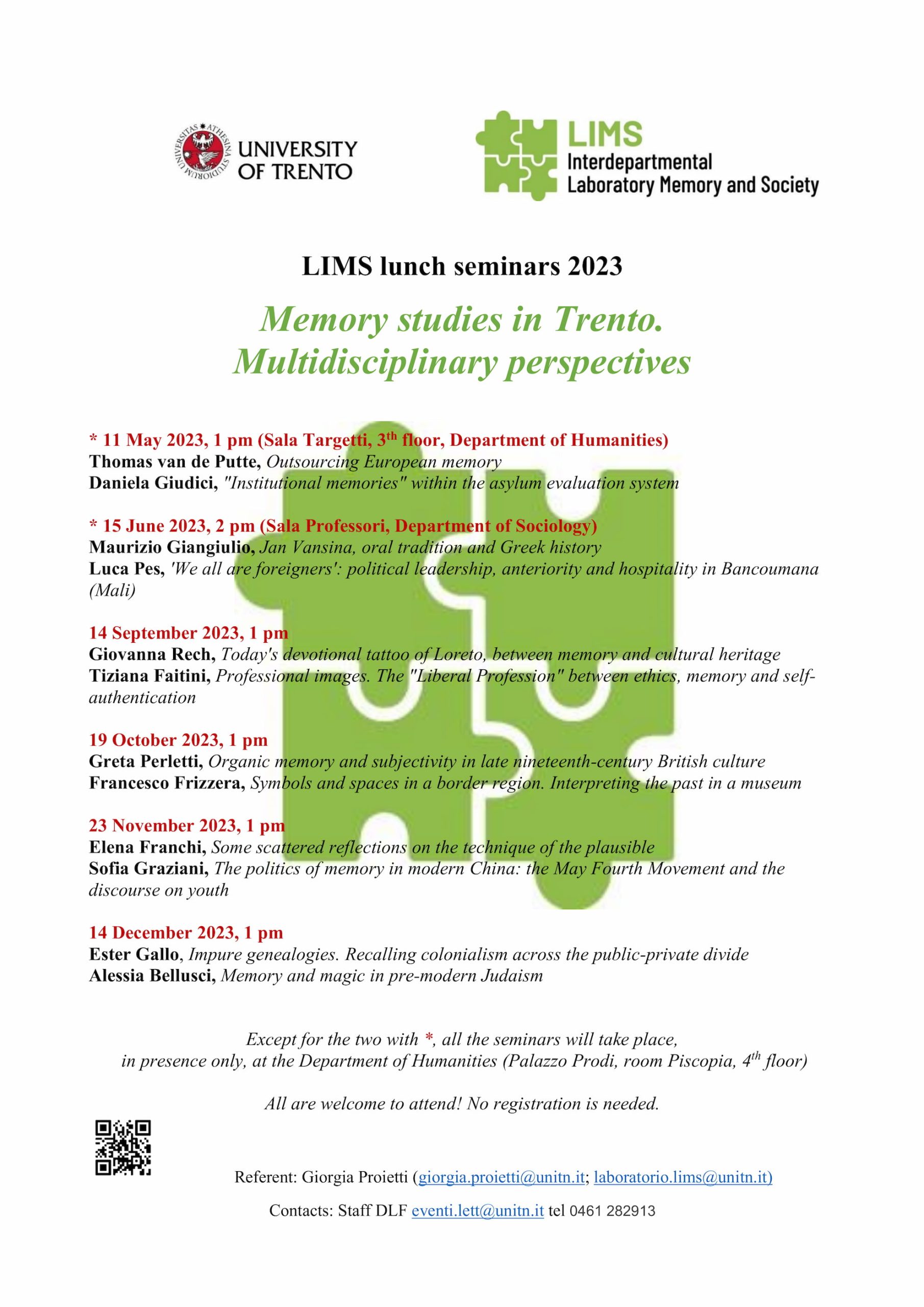LIMS Lunch Seminars 2023 – Laboratorio LIMS