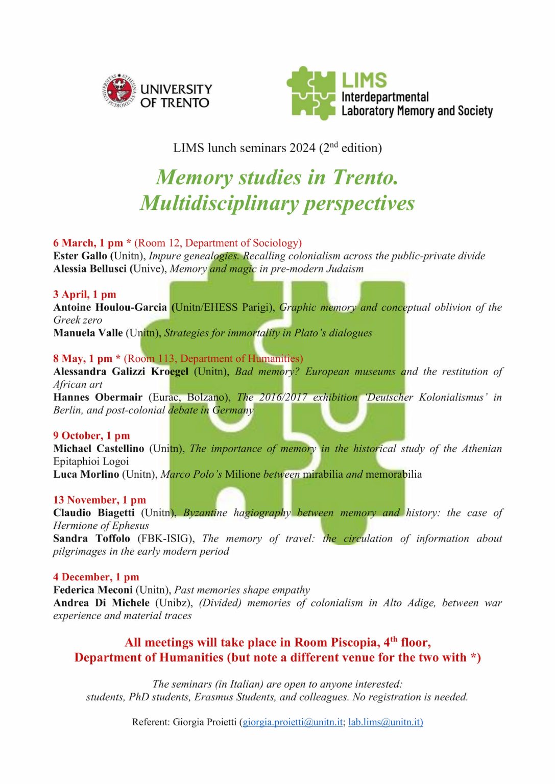 LIMS Lunch Seminars 2024 – Laboratorio LIMS